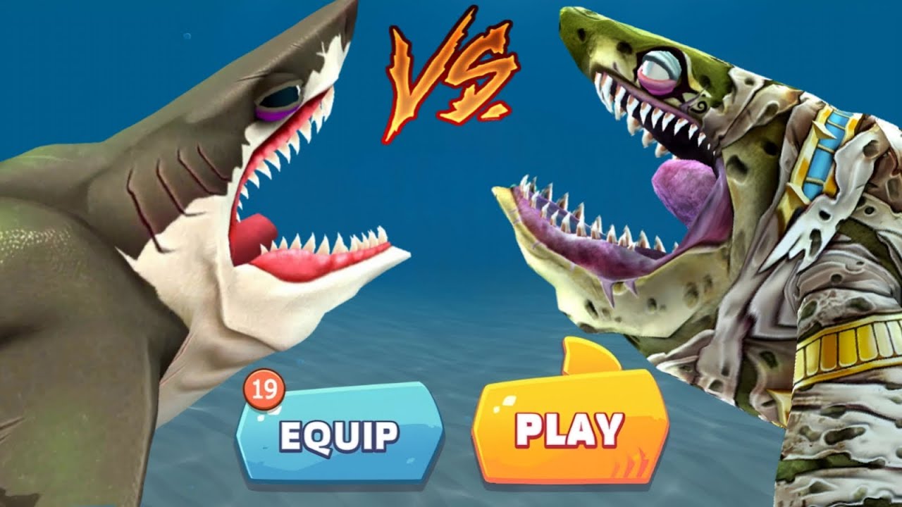 GIANT MEG 2 VS GIANT EVIL MEGALODON - Hungry Shark World - YouTube