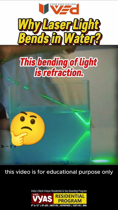 Why Laser Light Bends in Water? #refraction #shorts - YouTube