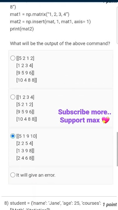 nptel course 2023 python for data science assessment 2 support max ...