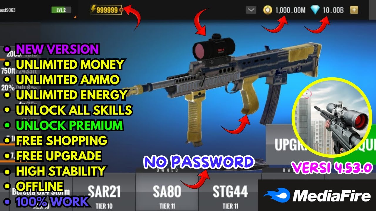 Download!! Sniper 3d MOD Apk Versi 4.53.0, (Mod Menu/ Unlimited Energy ...