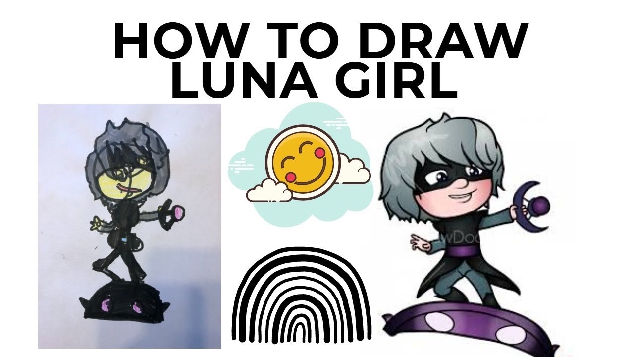 HOW TO DRAW LUNA GIRL FROM PJ MASKS | #lunagirl - YouTube