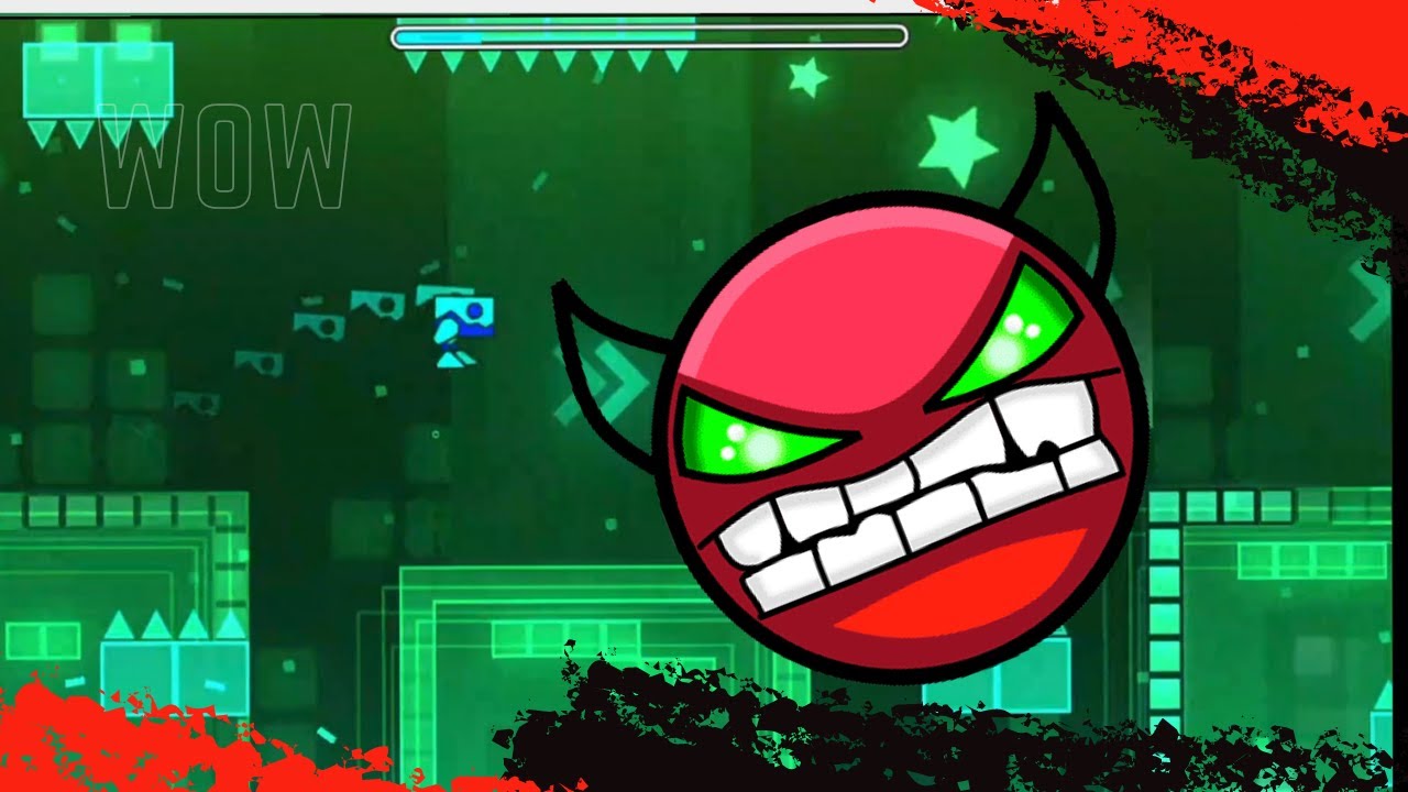 geometry dash hard level 2 demons music gameplay - YouTube