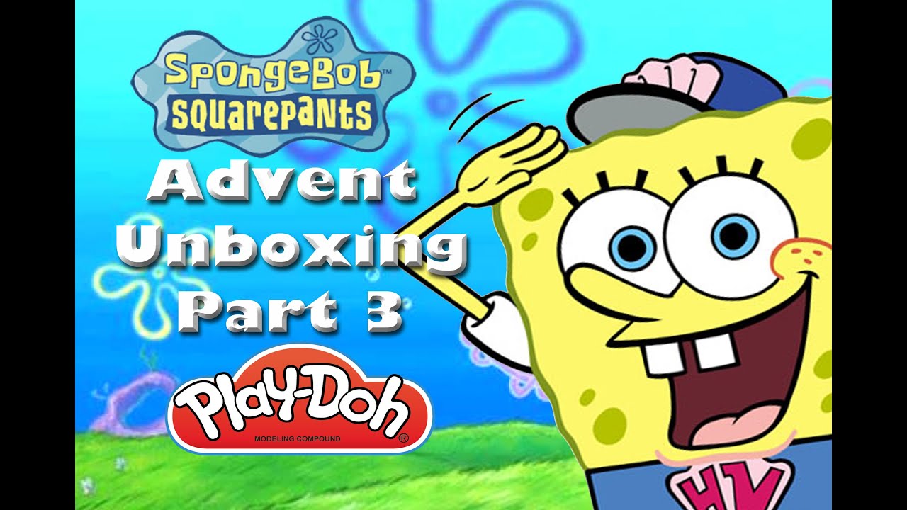 PLAY DOH KINDER SURPRISE Christmas party with Spongebob Advent Calendar ...