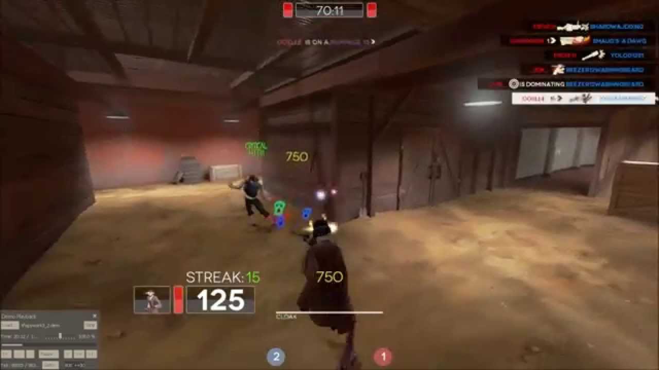 TF2 - Flames Killstreaker Spy Demo - YouTube
