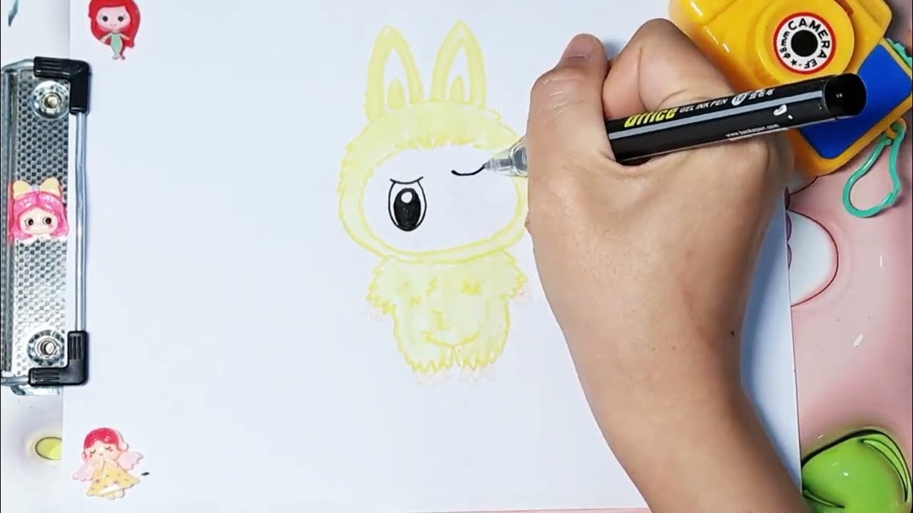 Labubu The Monsters Exciting Macaron Soymilk | Easy Drawing | Cute ...