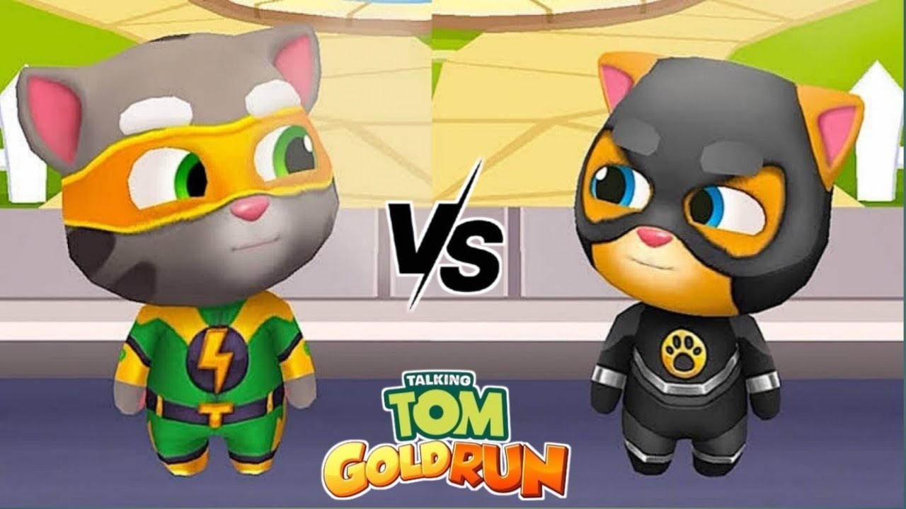 Talking Tom Gold Run - Super Tom vs Super Ginger Speed Battle ...