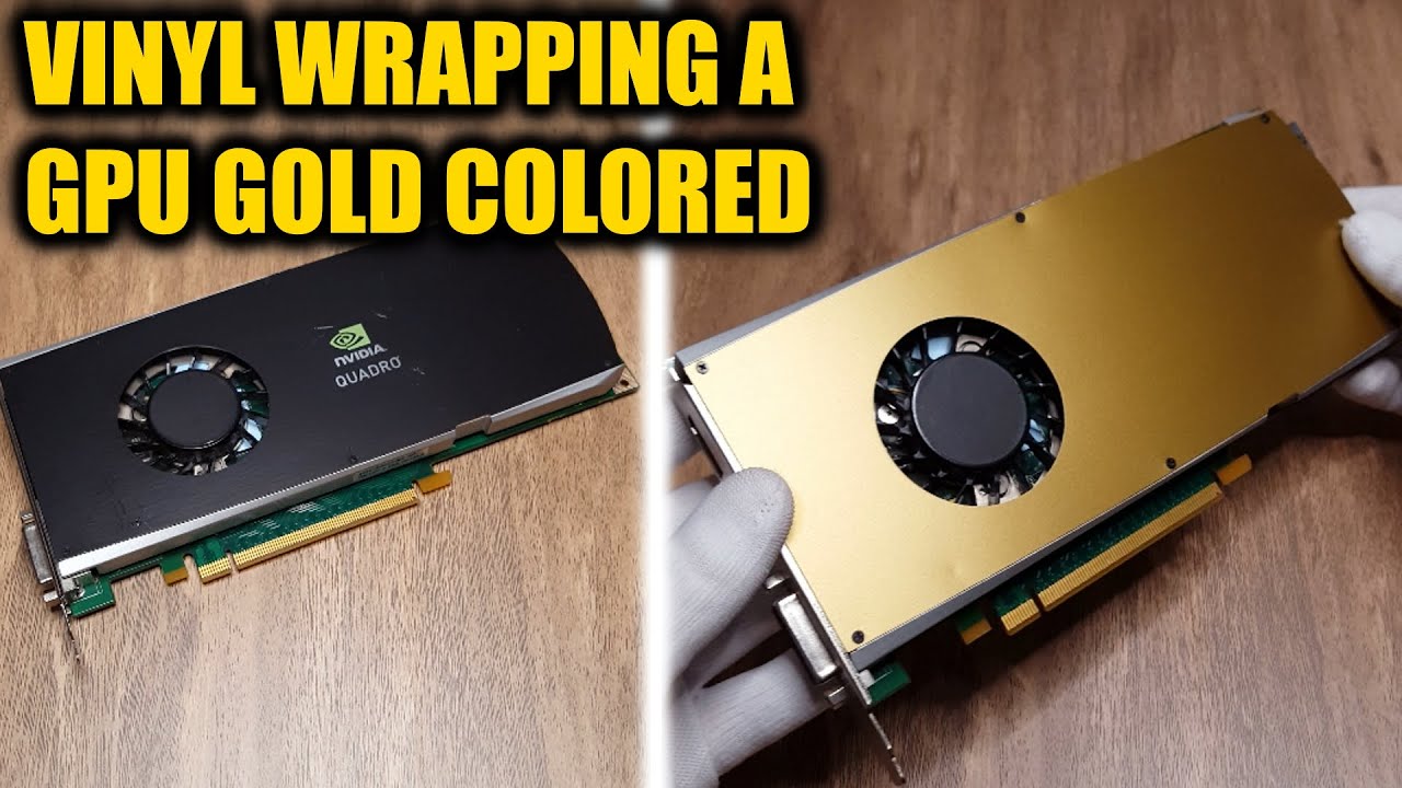 Vinyl Wrapping a GPU Gold Colored #Shorts - YouTube