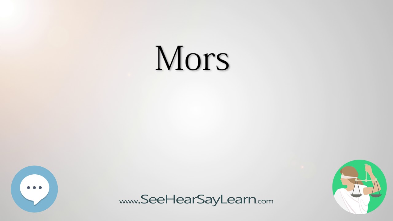 Mors (Medical Latin Terminology & Definitions) 🤸‍♀️📜🧠👩‍🎓👍🔊 - YouTube