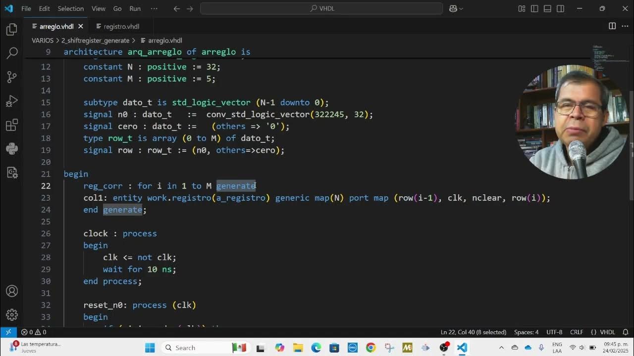 11 VHDL Generic y Generate, un ejemplo - YouTube
