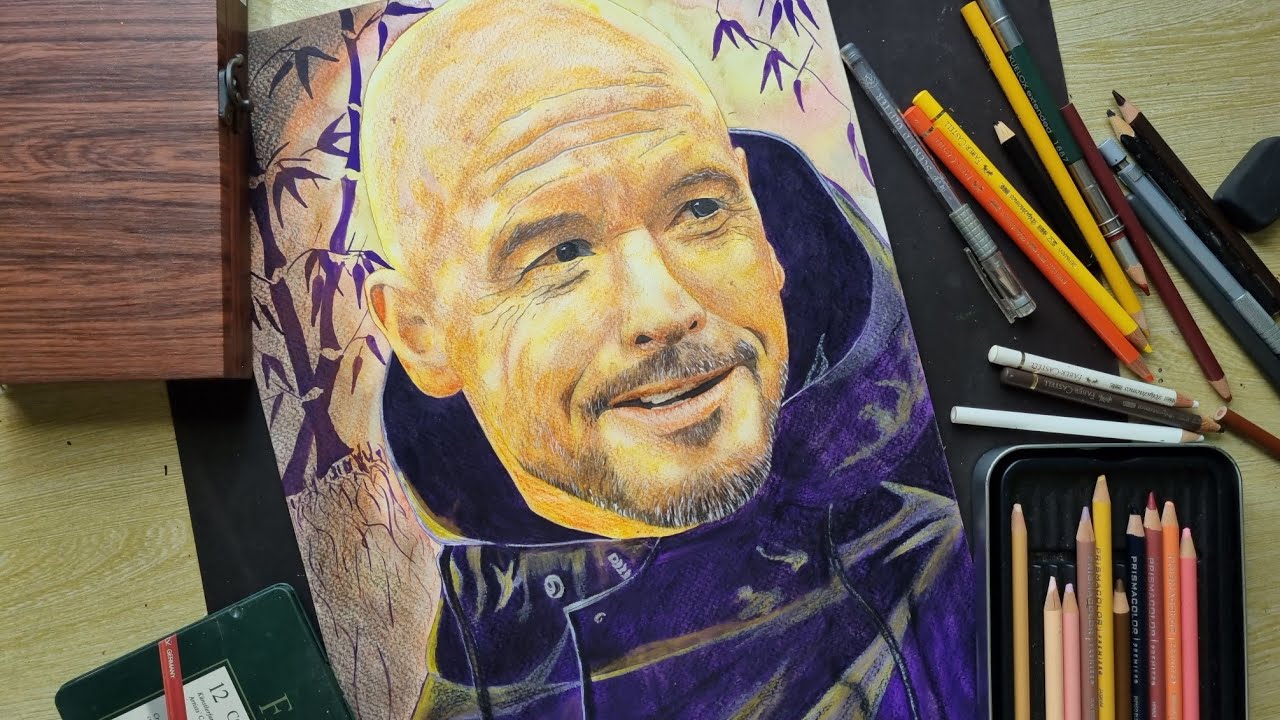 Vẽ huấn luyện viên bóng đá Erik Ten Hag. How to draw Erik Ten Hag ...