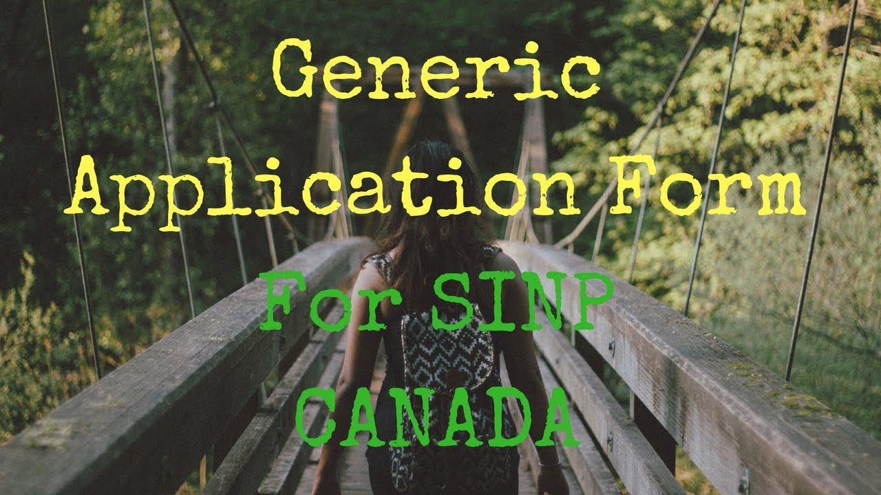 Generic Application Form Sample/Guide For SINP (Language: বাংলা) - YouTube