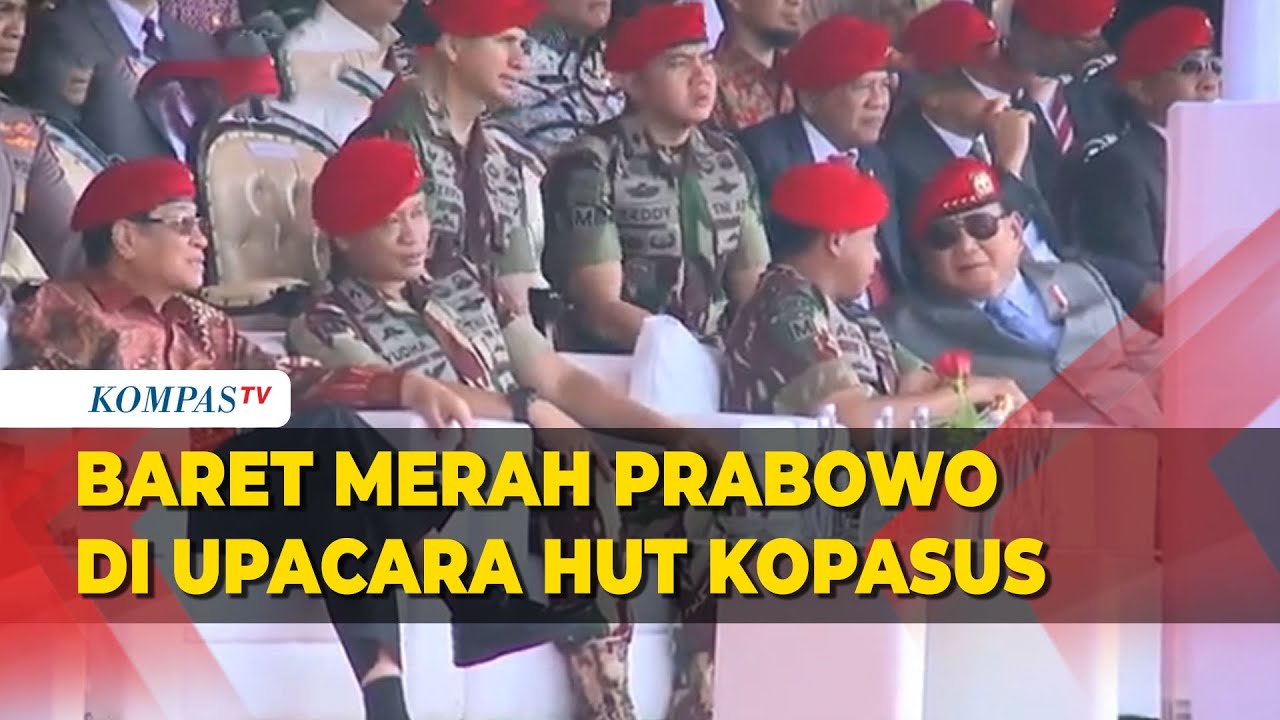 Baret Merah Dan Kacamata Hitam Prabowo Saat Hadiri Perayaan Hut Ke 72