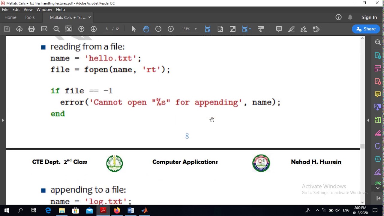 2nd class CTE,\ Computer App \ Files Handling 1 \Nehad H Hussein - YouTube