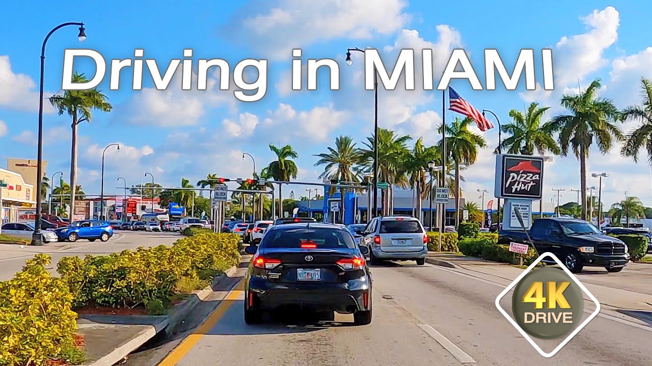 4K DRIVE USA North Miami to Midtown FLORIDA along US1 Travel - YouTube