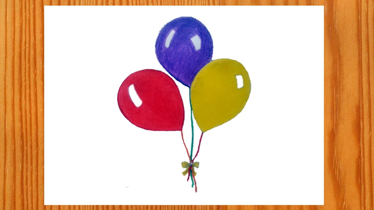 How to Draw Balloons Step by Step Easy - YouTube