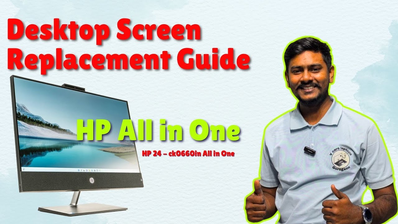 The BEST 24 Inch Screen Replacement Guide for HP All in One PC - YouTube