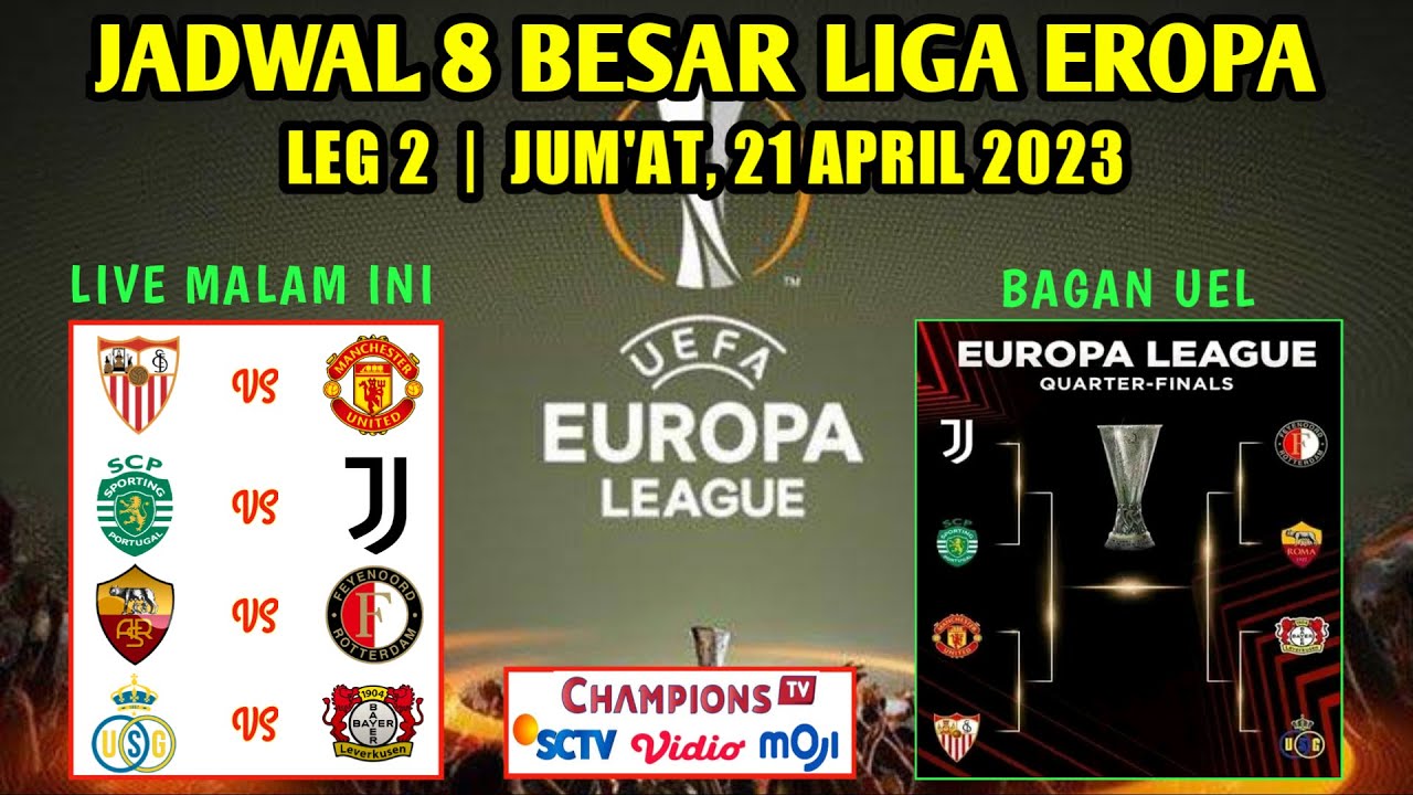 Jadwal 8 Besar Liga Eropa Leg 2 | SEVILLA VS MANCHESTER UNITED ...