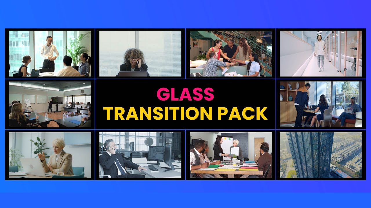 Glass Transitions After Effects Template | Royalty Free Premium ...