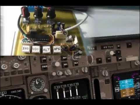 Flight Simulator FSUIPC Pic Based Auto Pilot Panel / Painel de Piloto Automático PIC - YouTube