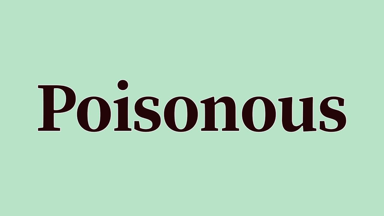 Poisonous Pronunciation and Meaning - YouTube