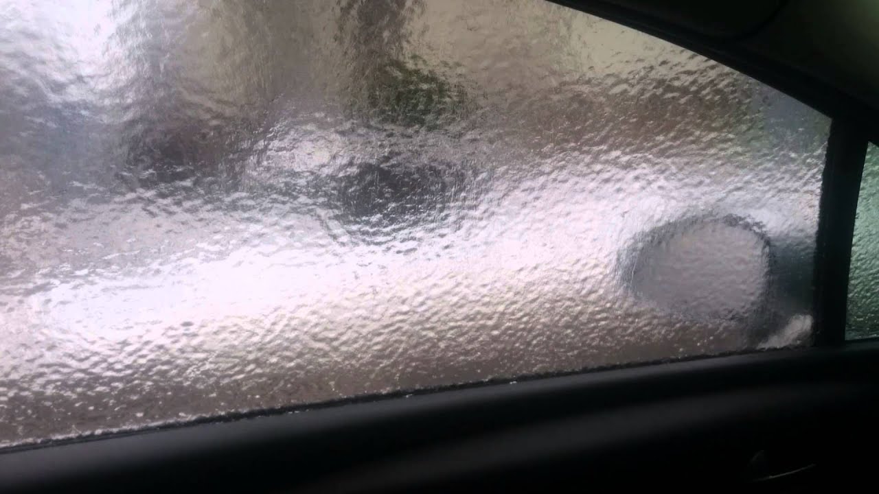 Ice storm. Breaking car window with ice on it frost. - YouTube