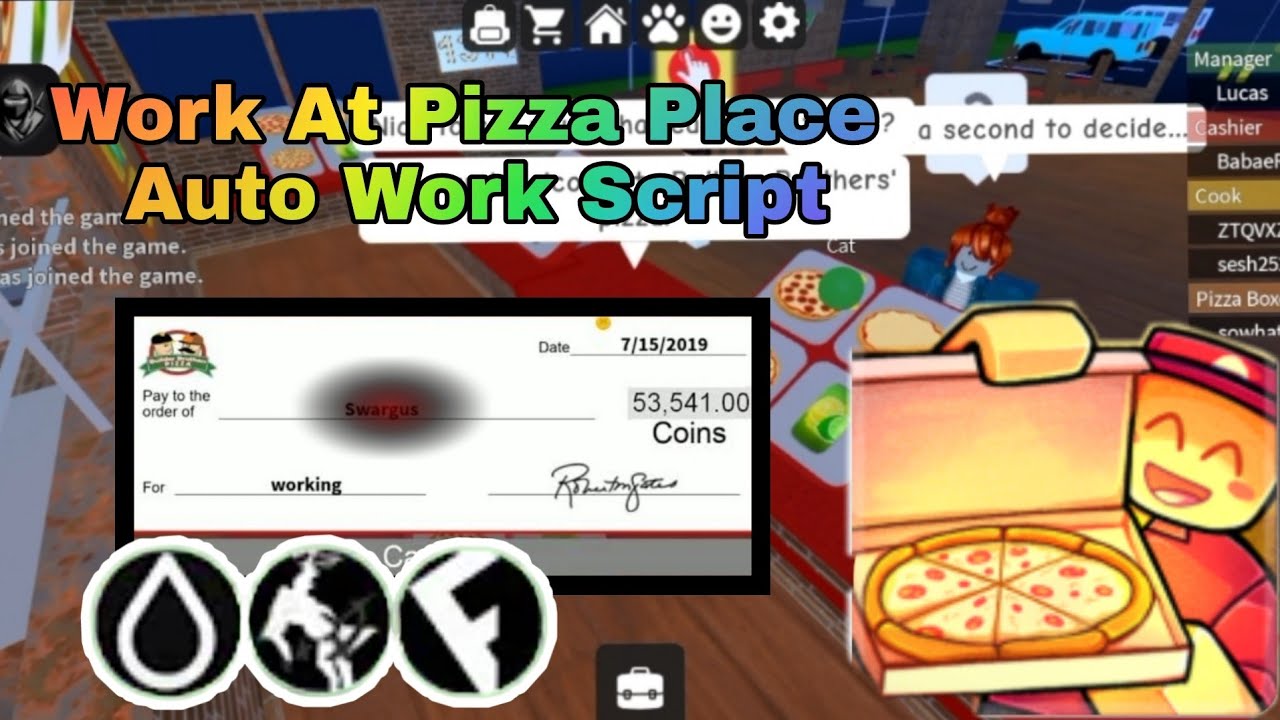 *OP* Work At Pizza Place Auto Work Script | Fluxus • Hydrogen • Delta ...