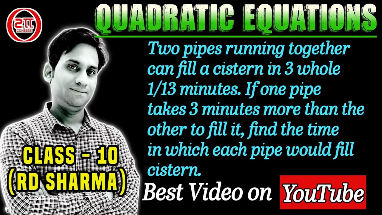 Two pipes running together can fill a cistern in 3 whole 1/13 minutes ...