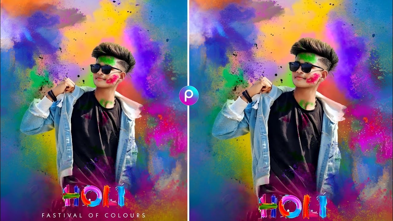 Picsart Holi Special Photo Editing Tutorial | PicsArt Holi Photo Editing | Fed Editz - YouTube