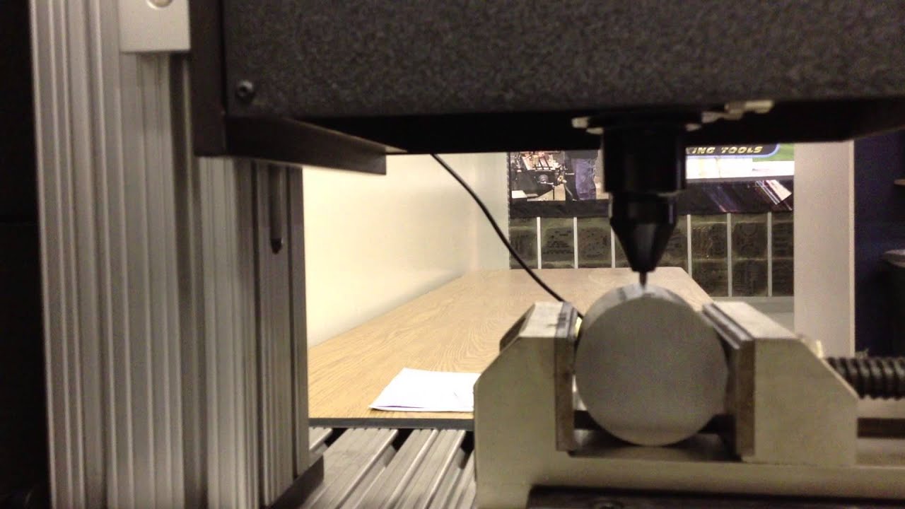 IM-M75 marking (3) lines on a round part - YouTube