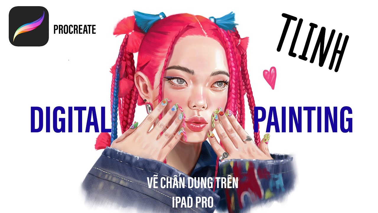 TLinh _ Vẽ chân dung trên ipad pro|Portrait painting on ipad pro ...