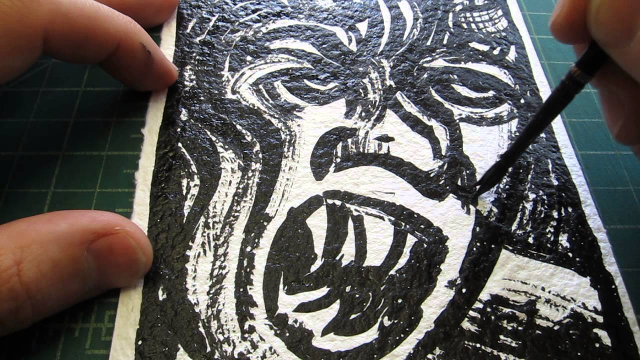 Nearly Silent Brush ASMR Drawing "Fright Face" - YouTube