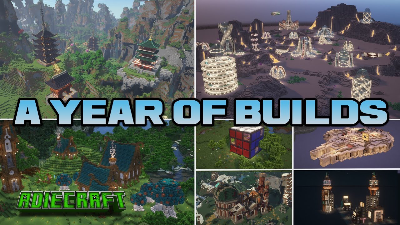 One Year of Minecraft Builds - Minecraft Cinematic - AdieCraft - YouTube