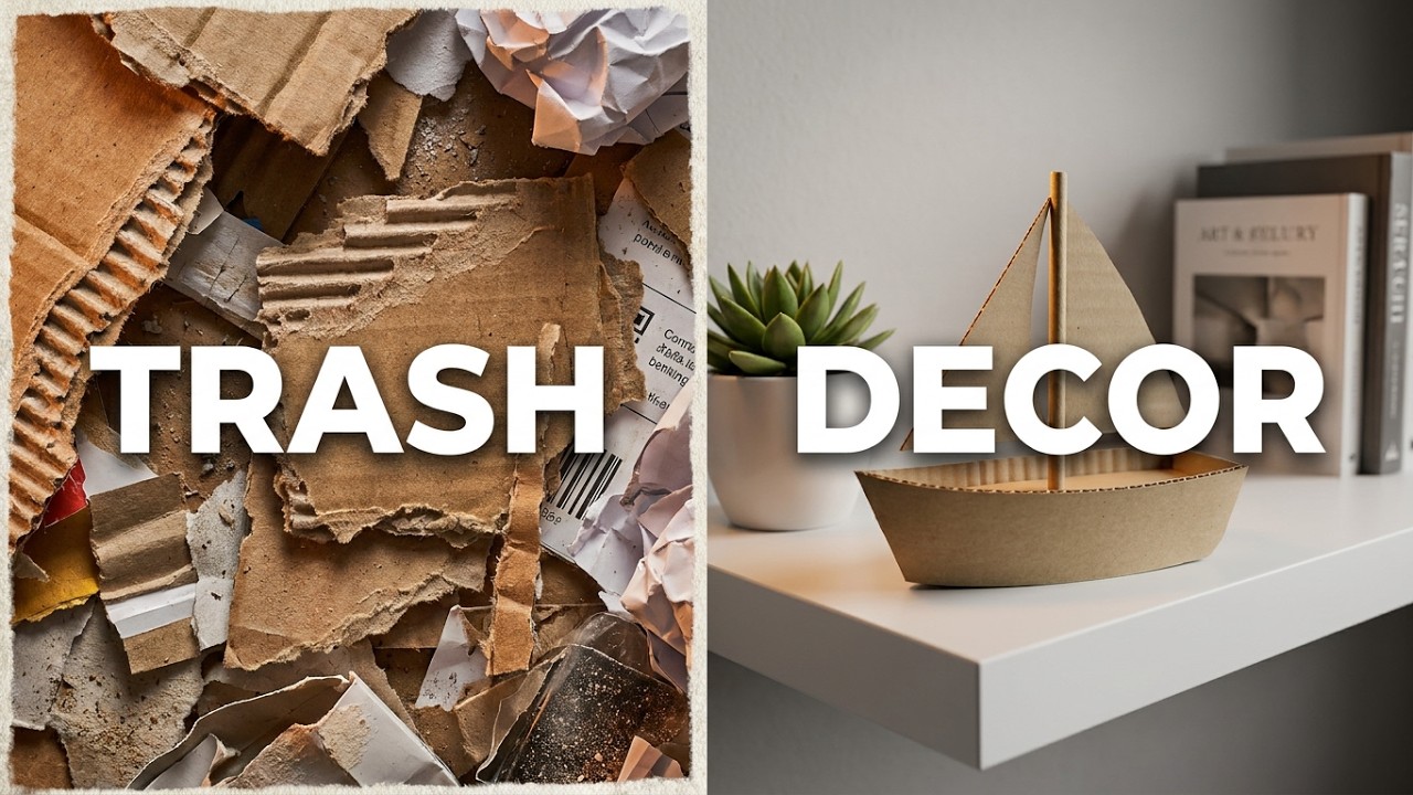 Turning Scrap Cardboard into an Elegant Sailboat | Minimalist Decor ...