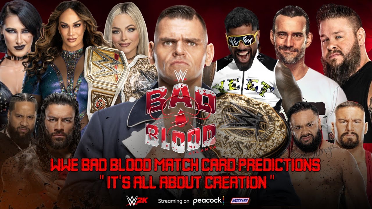 WWE BAD BLOOD 2024 MATCH CARD PREDICTIONS - YouTube