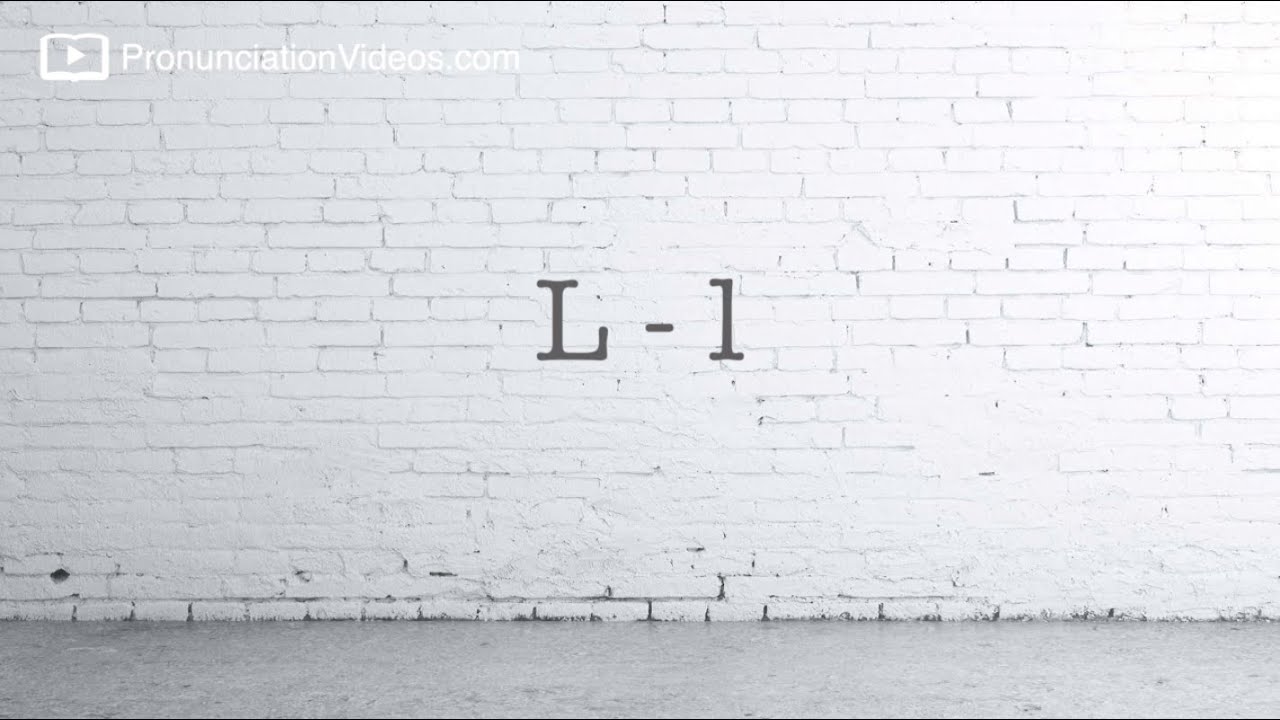 How to pronounce Alphabet L - YouTube