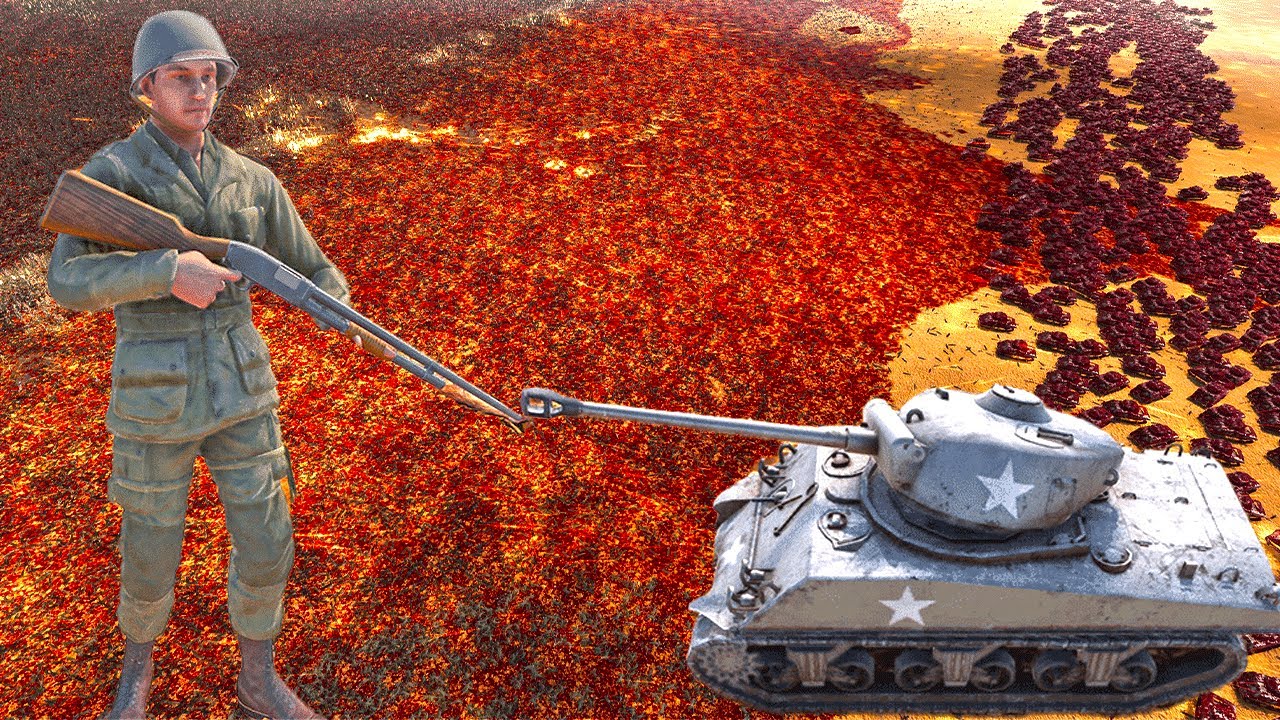 1000 TANK VS 1.000.000 million SOLDIERS ASSAULT RIFLES !!! Ultimate ...
