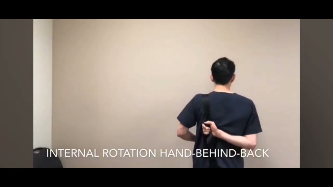 Active assisted shoulder internal rotation - YouTube