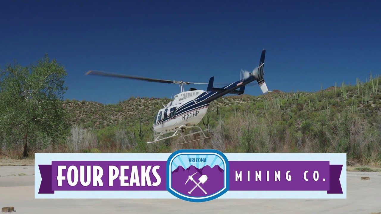Helicopter Tour of the Four Peaks Amethyst Mine - YouTube