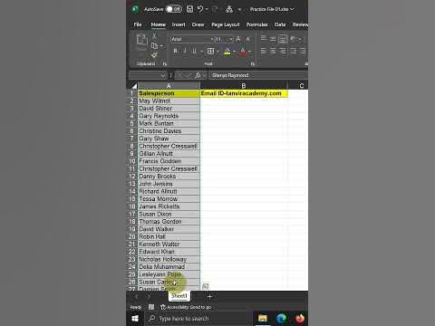 MS Excel Time Saving Tips and Tricks 😀#excelshorts #excel #shortvideo - YouTube