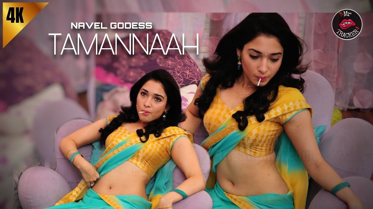 NAVEL GODESS TAMANNAAH | Hot Saree Navel Show | 100% Love | Mr.Tracker - YouTube