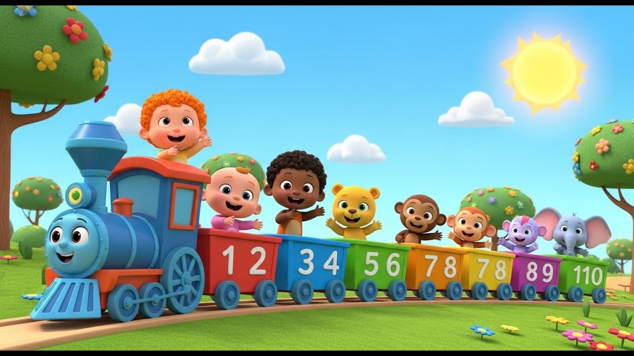 Cho Cho Numbers Counting Train 🚂🔢 Fun Baby Counting Song - YouTube