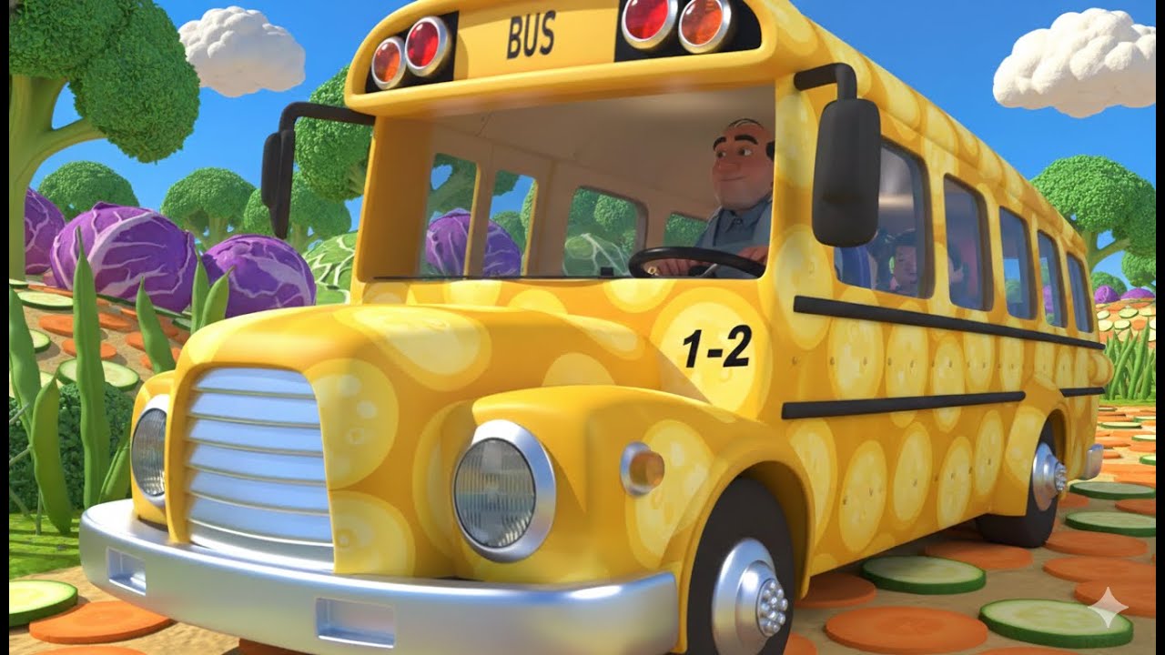 Wheels on the Bus - Delicious Vegetables || 139 Seconds Versions ...