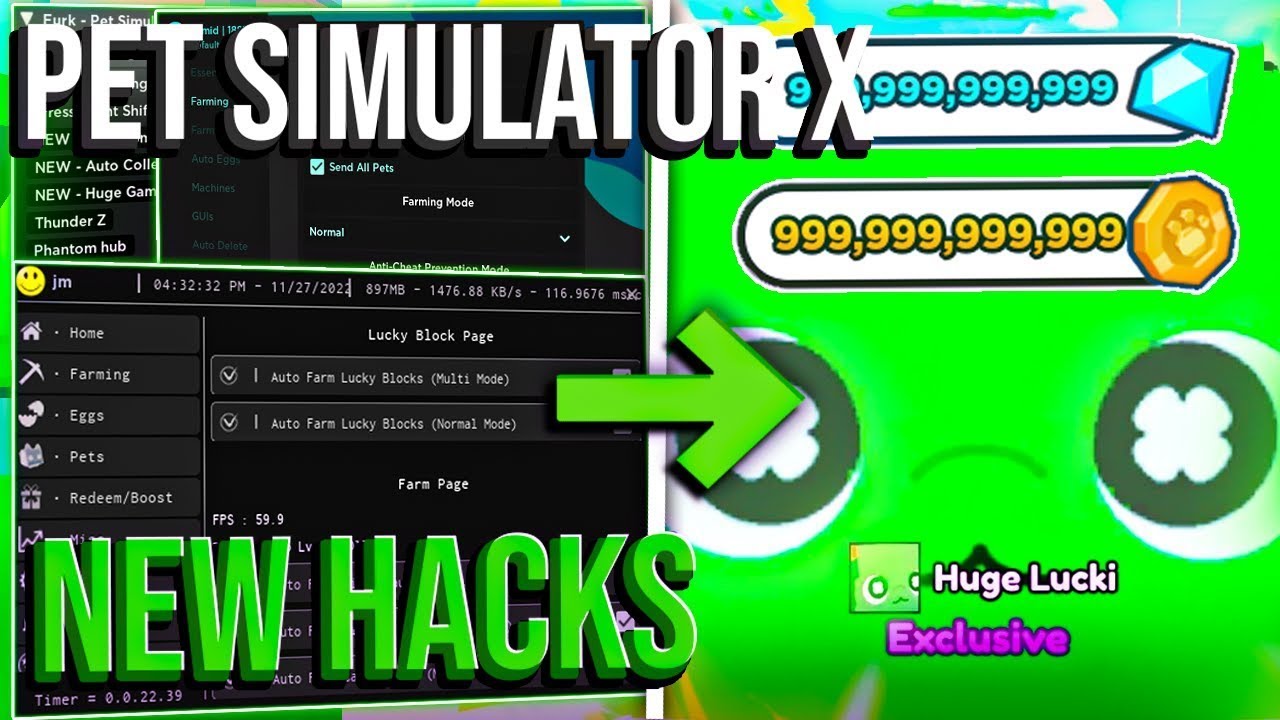 LUCKY Pet Simulator X Script Hack/PSX SCRIPT!! - YouTube