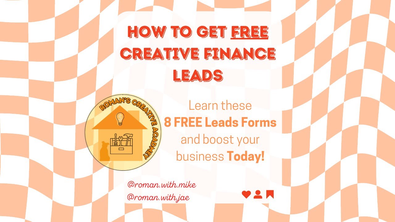 How to Get FREE CREATIVE FINANCE LEADS - YouTube