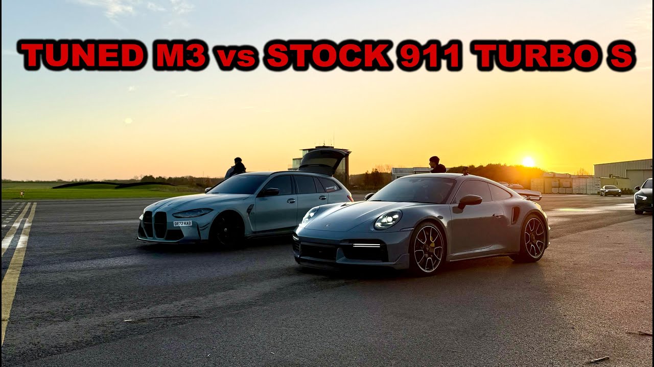 Drag racing with Archie Hamilton in a Tom Wrigley tuned BMW M3 and a ...