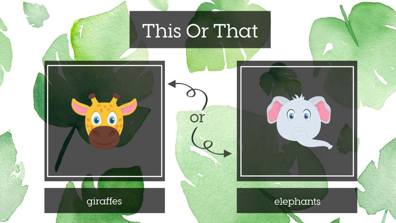 This or That? Animals #2 - Brain Break - Instant Activity - PE Warmup ...