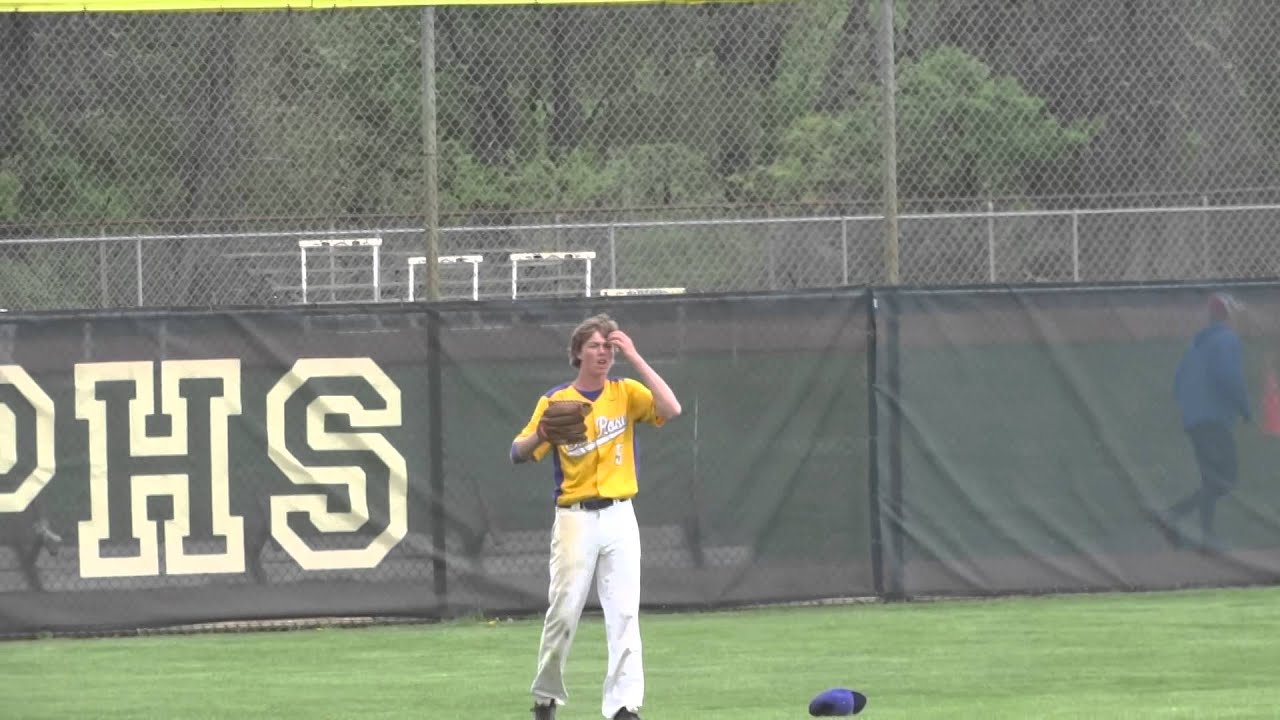 Brendan Hueth (St. Rose) great catch ruled a Cole Hardy single - YouTube