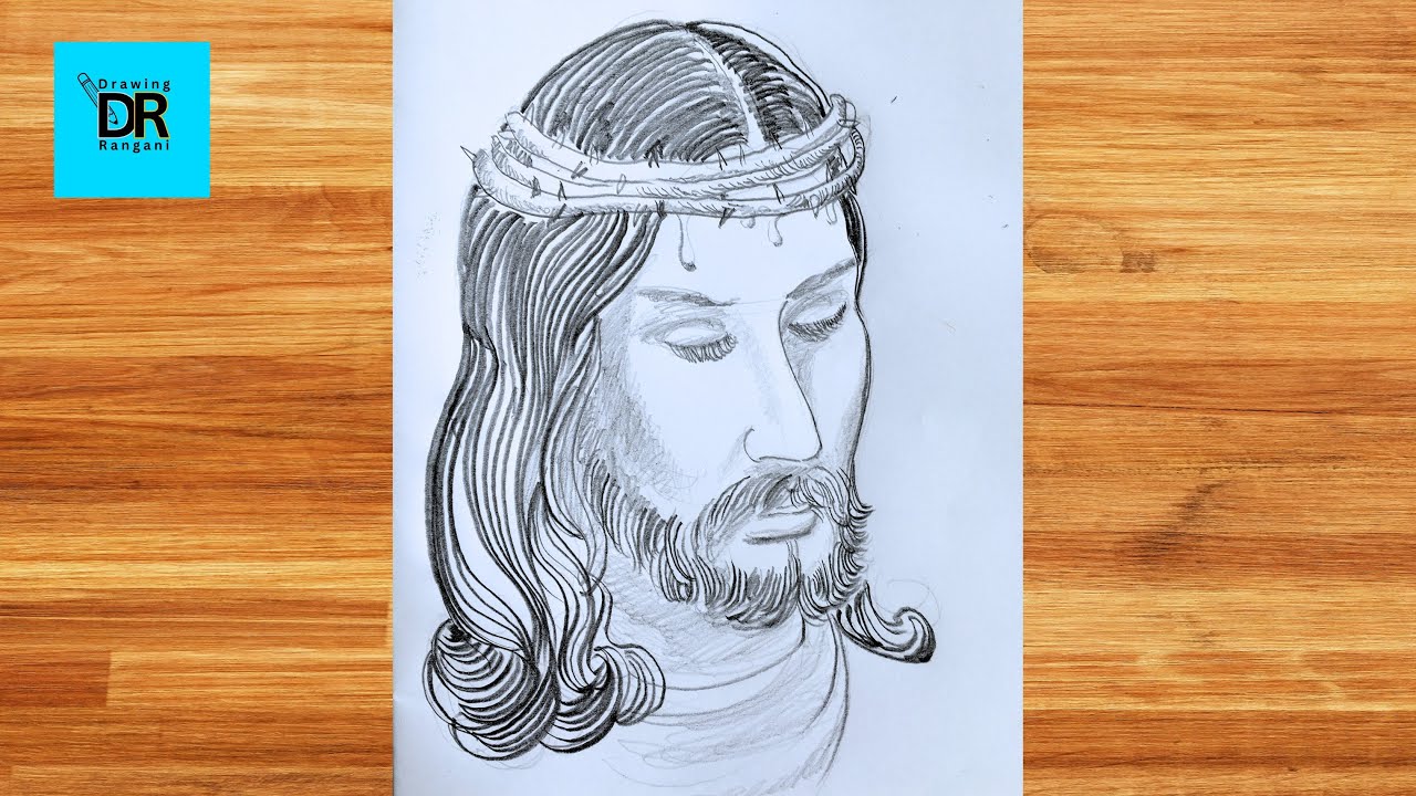 How to draw Jesus Christ | Jesus drawing | Jesus drawing easy pencil ...