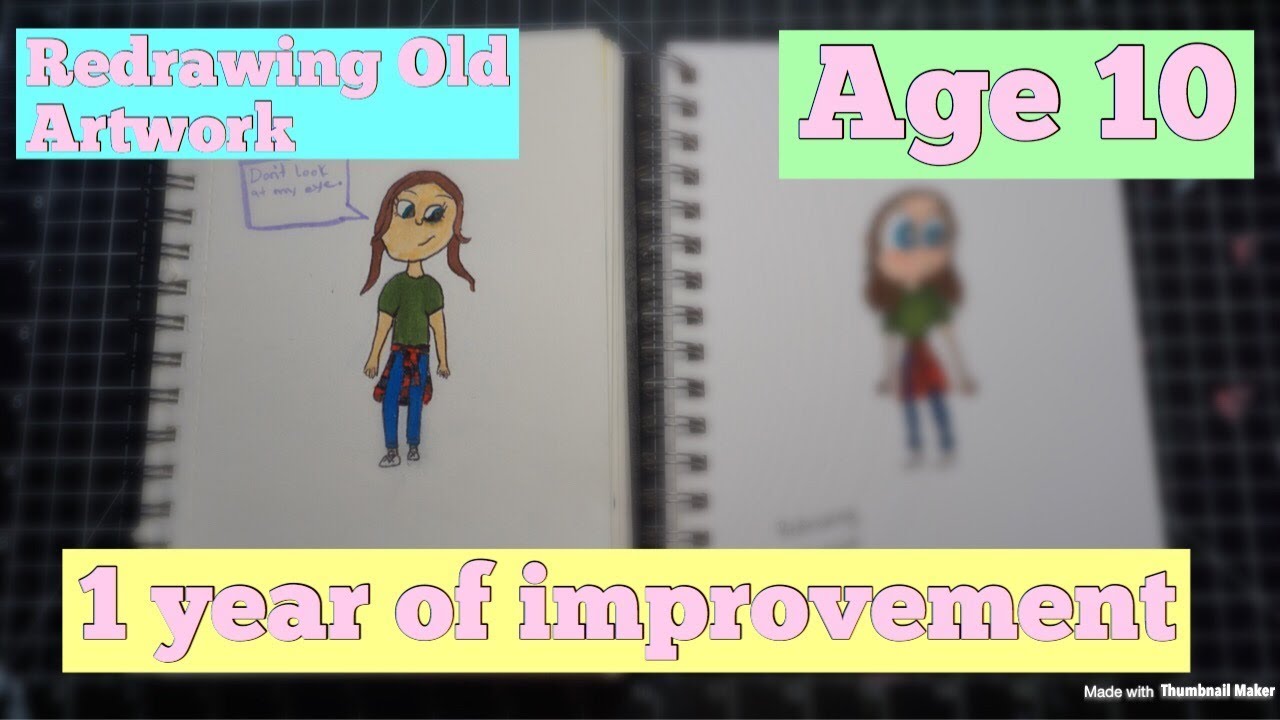 Redrawing OLD ART!! I was 10 Years Old!! - YouTube