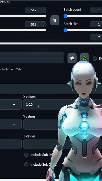 Como usar x y z plot en stable diffusion - YouTube
